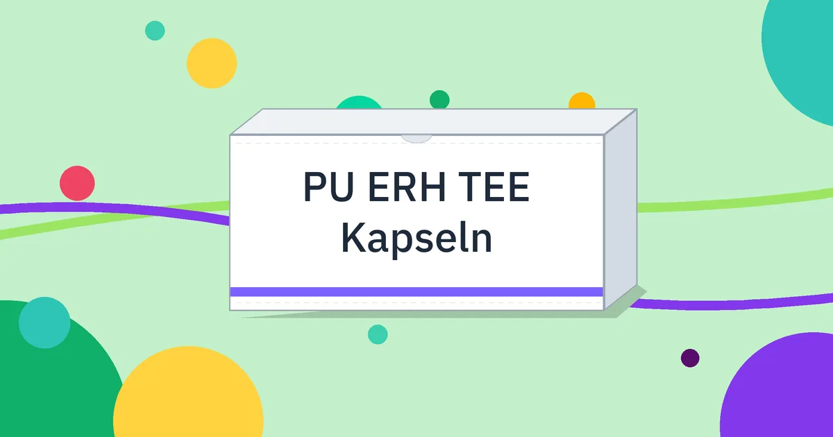 Symbolbild: Packung mit der Aufschrift PU ERH TEE Kapseln (PZN 02146469) – Verfügbarkeit und Bezug in Apotheken in Frankfurt am Main