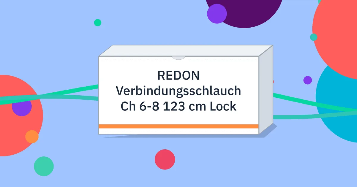 Symbolbild: Packung mit der Aufschrift REDON Verbindungsschlauch Ch 6-8 123 cm Lock (PZN 15632415) – Verfügbarkeit und Bezug in Apotheken in Frankfurt am Main