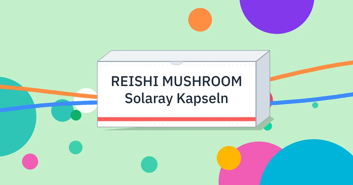 Symbolbild: Packung mit der Aufschrift REISHI MUSHROOM Solaray Kapseln (PZN 17254615) – Verfügbarkeit und Bezug in Apotheken in Frankfurt am Main