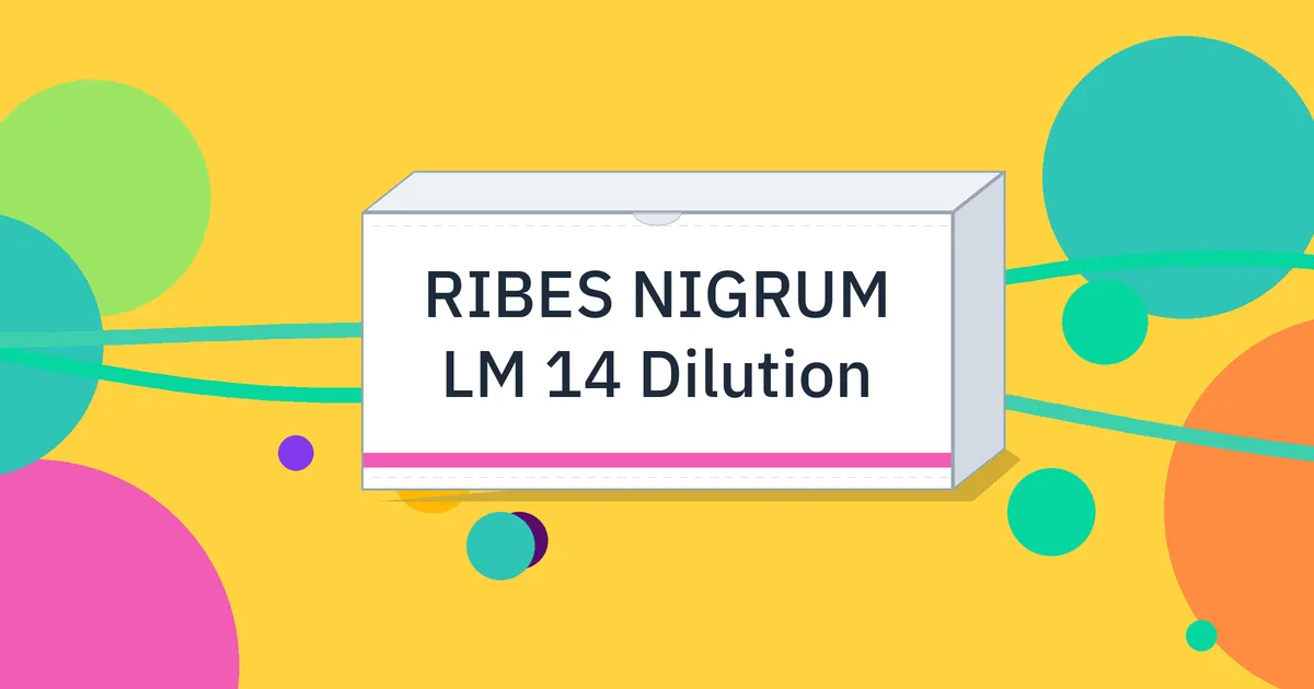 Symbolbild: Packung mit der Aufschrift RIBES NIGRUM LM 14 Dilution (PZN 13678850) – Verfügbarkeit und Bezug in Apotheken in Frankfurt am Main