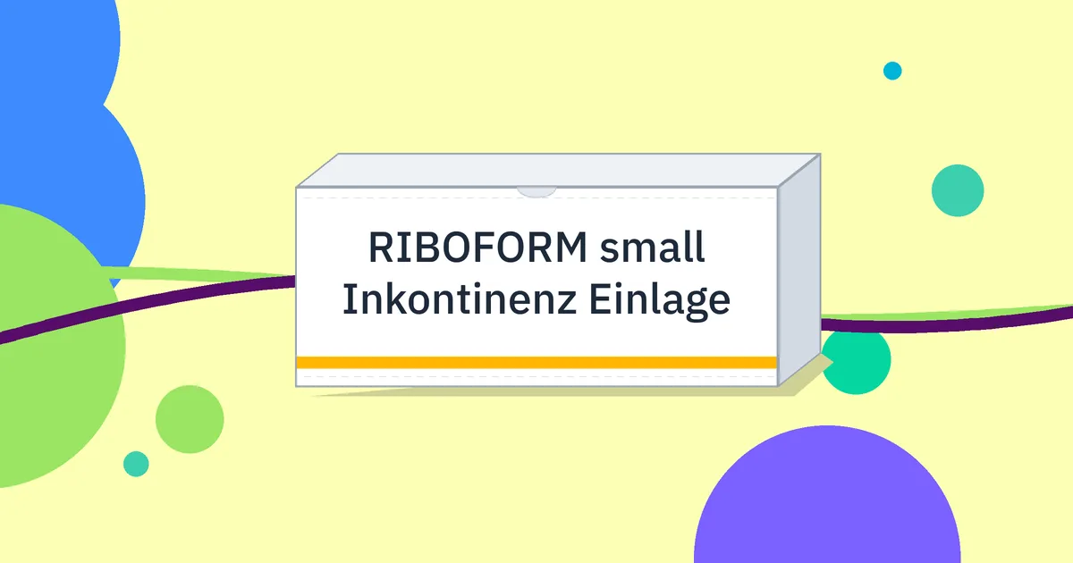 Symbolbild: Packung mit der Aufschrift RIBOFORM small Inkontinenz Einlage (PZN 08403200) – Verfügbarkeit und Bezug in Apotheken in Frankfurt am Main