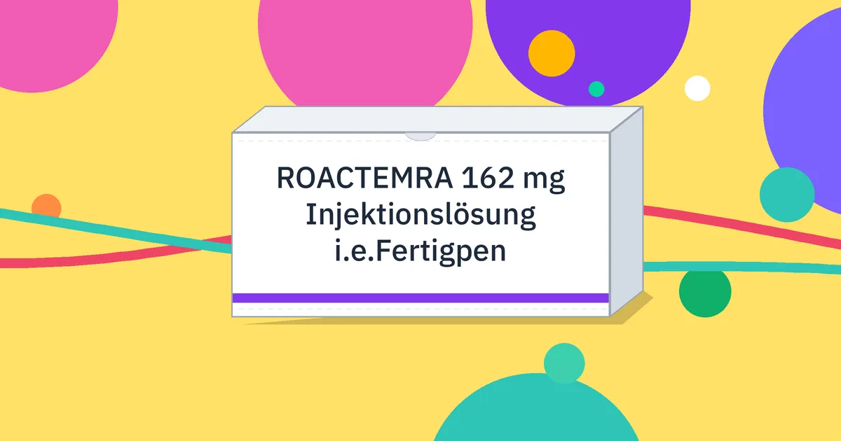 Symbolbild: Packung mit der Aufschrift ROACTEMRA 162 mg Injektionslösung i.e.Fertigpen (PZN 16826699) – Verfügbarkeit und Bezug in Apotheken in Frankfurt am Main