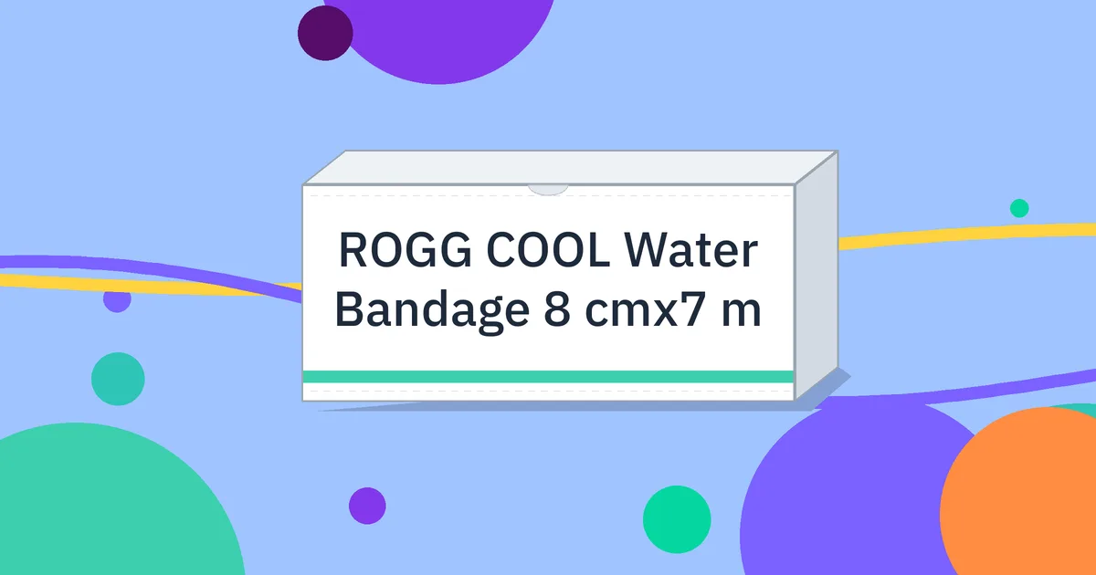 Symbolbild: Packung mit der Aufschrift ROGG COOL Water Bandage 8 cmx7 m (PZN 07118101) – Verfügbarkeit und Bezug in Apotheken in Frankfurt am Main