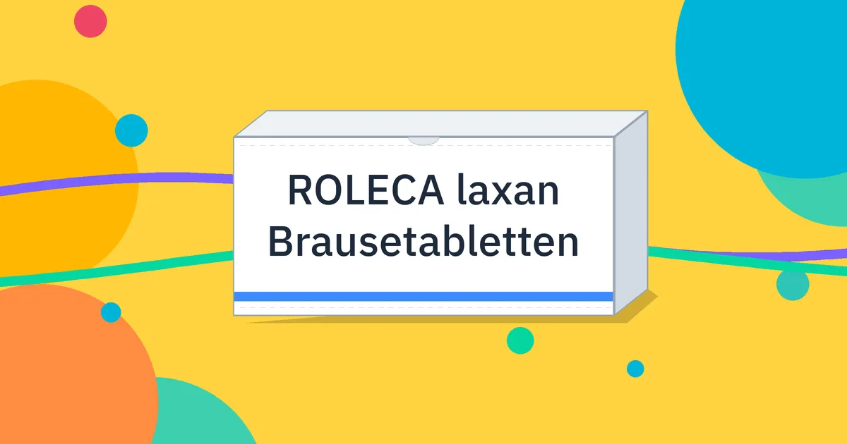 Symbolbild: Packung mit der Aufschrift ROLECA laxan Brausetabletten (PZN 17440111) – Verfügbarkeit und Bezug in Apotheken in Frankfurt am Main