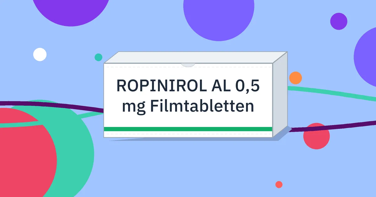 Symbolbild: Packung mit der Aufschrift ROPINIROL AL 0,5 mg Filmtabletten (PZN 01107243) – Verfügbarkeit und Bezug in Apotheken in Frankfurt am Main
