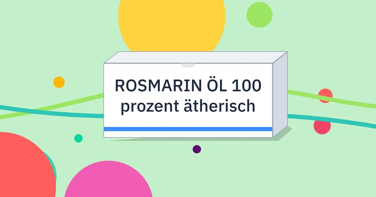Symbolbild: Packung mit der Aufschrift ROSMARIN ÖL 100 prozent ätherisch (PZN 07616856) – Verfügbarkeit und Bezug in Apotheken in Frankfurt am Main
