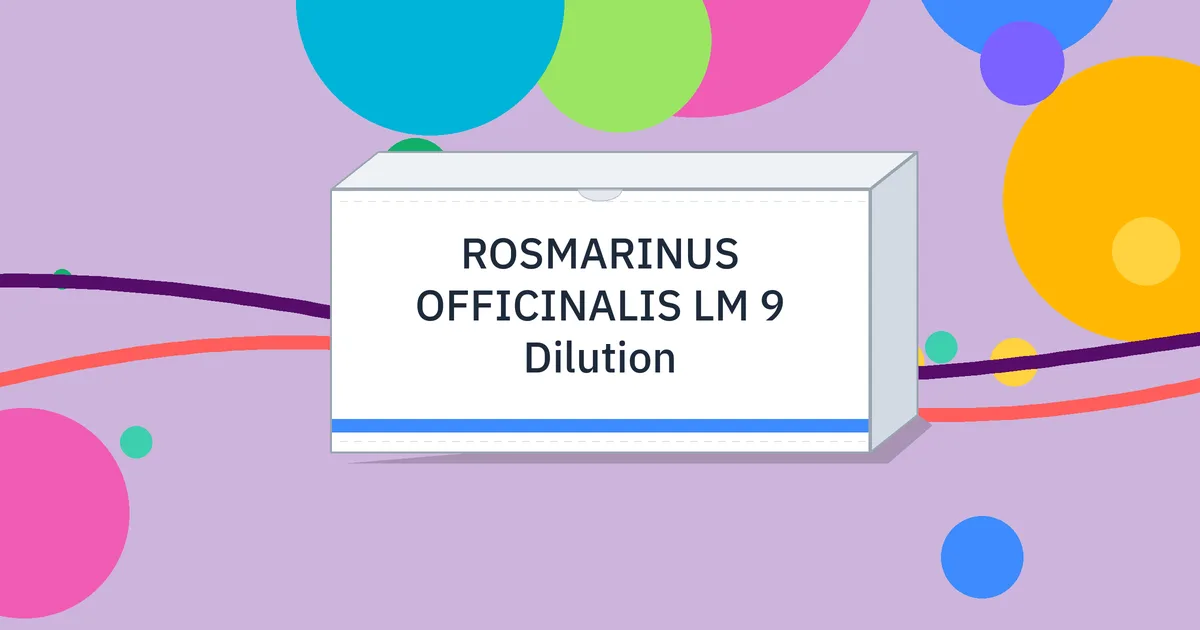 Symbolbild: Packung mit der Aufschrift ROSMARINUS OFFICINALIS LM 9 Dilution (PZN 13680580) – Verfügbarkeit und Bezug in Apotheken in Frankfurt am Main