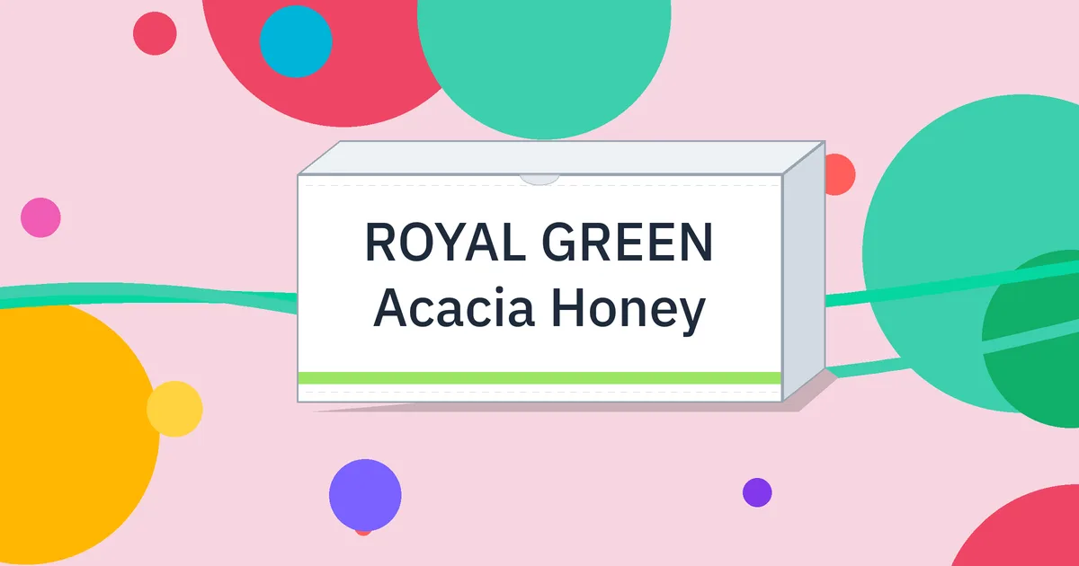 Symbolbild: Packung mit der Aufschrift ROYAL GREEN Acacia Honey (PZN 16504205) – Verfügbarkeit und Bezug in Apotheken in Frankfurt am Main