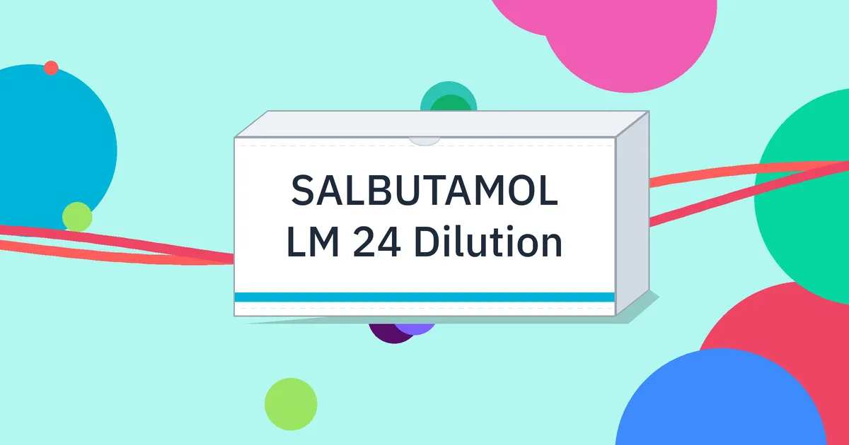 Symbolbild: Packung mit der Aufschrift SALBUTAMOL LM 24 Dilution (PZN 13177326) – Verfügbarkeit und Bezug in Apotheken in Frankfurt am Main