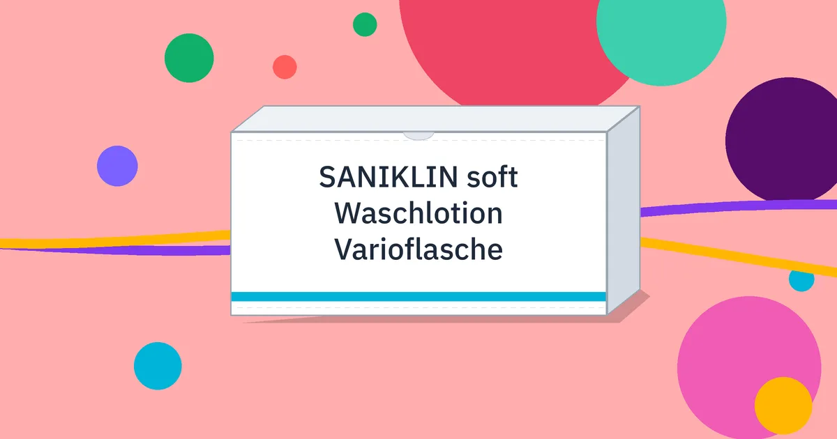 Symbolbild: Packung mit der Aufschrift SANIKLIN soft Waschlotion Varioflasche (PZN 19367068) – Verfügbarkeit und Bezug in Apotheken in Frankfurt am Main