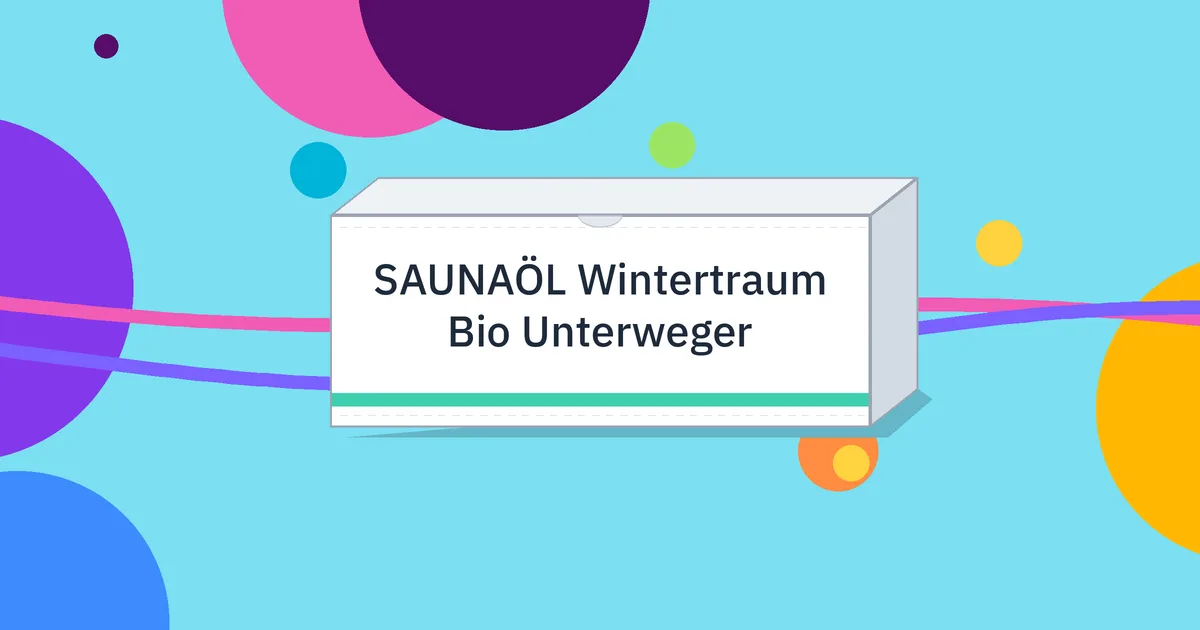 Symbolbild: Packung mit der Aufschrift SAUNAÖL Wintertraum Bio Unterweger (PZN 12437989) – Verfügbarkeit und Bezug in Apotheken in Frankfurt am Main