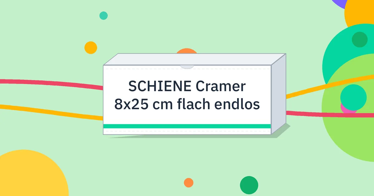 Symbolbild: Packung mit der Aufschrift SCHIENE Cramer 8x25 cm flach endlos (PZN 01736157) – Verfügbarkeit und Bezug in Apotheken in Frankfurt am Main