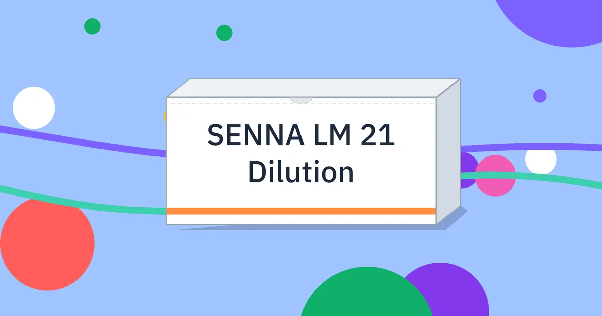 Symbolbild: Packung mit der Aufschrift SENNA LM 21 Dilution (PZN 13188175) – Verfügbarkeit und Bezug in Apotheken in Frankfurt am Main