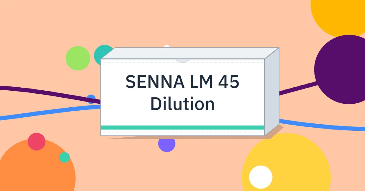 Symbolbild: Packung mit der Aufschrift SENNA LM 45 Dilution (PZN 13188287) – Verfügbarkeit und Bezug in Apotheken in Frankfurt am Main