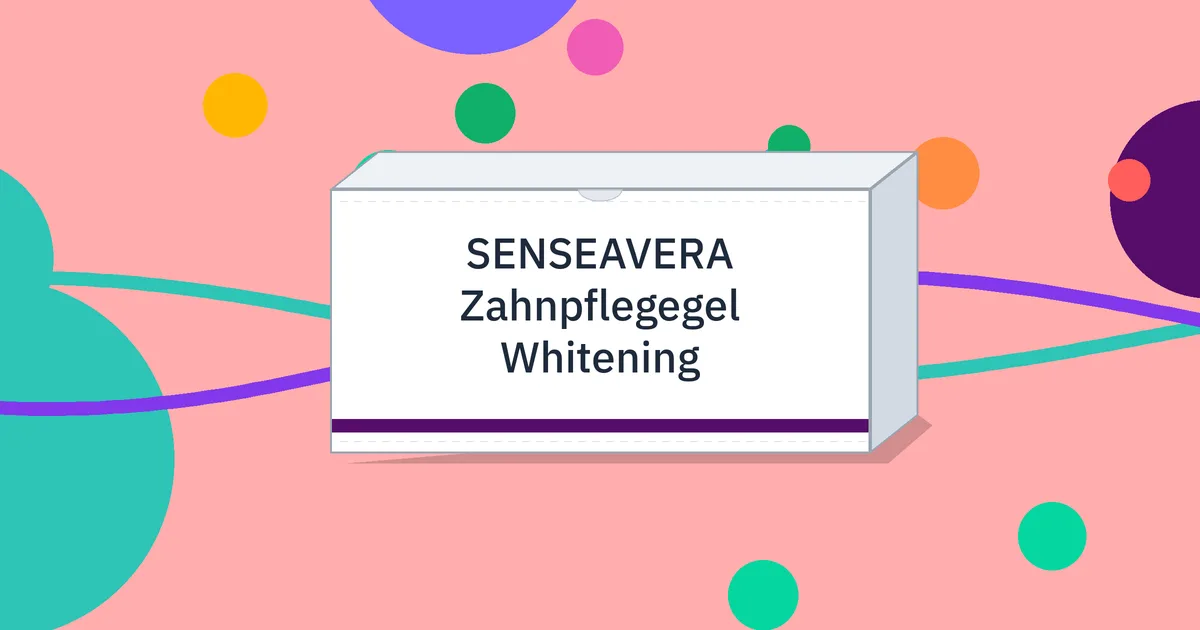 Symbolbild: Packung mit der Aufschrift SENSEAVERA Zahnpflegegel Whitening (PZN 07505298) – Verfügbarkeit und Bezug in Apotheken in Frankfurt am Main
