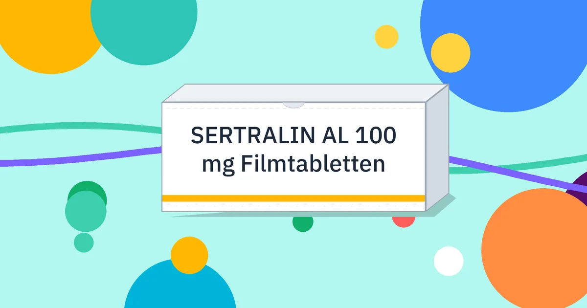 Symbolbild: Packung mit der Aufschrift SERTRALIN AL 100 mg Filmtabletten (PZN 00993774) – Verfügbarkeit und Bezug in Apotheken in Frankfurt am Main
