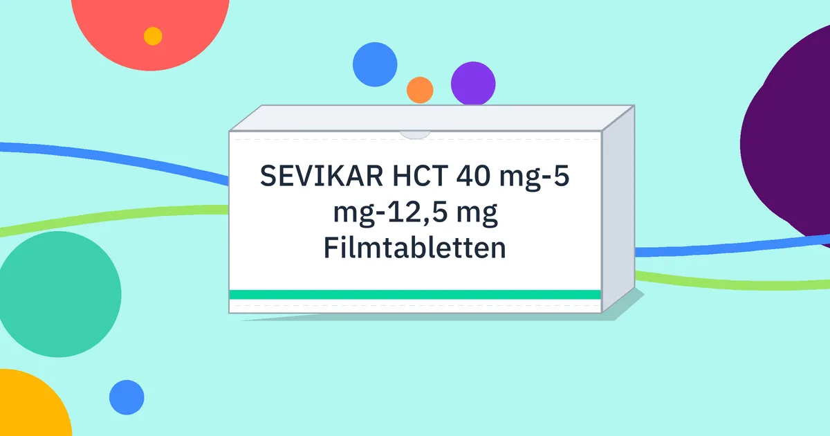Symbolbild: Packung mit der Aufschrift SEVIKAR HCT 40 mg-5 mg-12,5 mg Filmtabletten (PZN 19178410) – Verfügbarkeit und Bezug in Apotheken in Frankfurt am Main