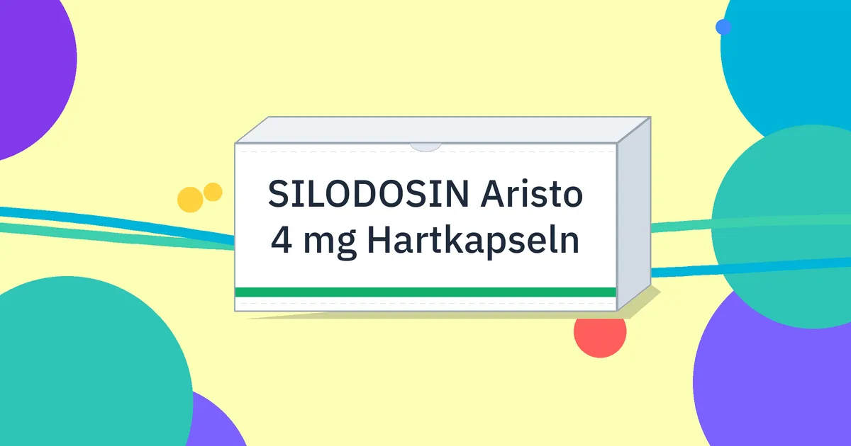 Symbolbild: Packung mit der Aufschrift SILODOSIN Aristo 4 mg Hartkapseln (PZN 15583243) – Verfügbarkeit und Bezug in Apotheken in Frankfurt am Main