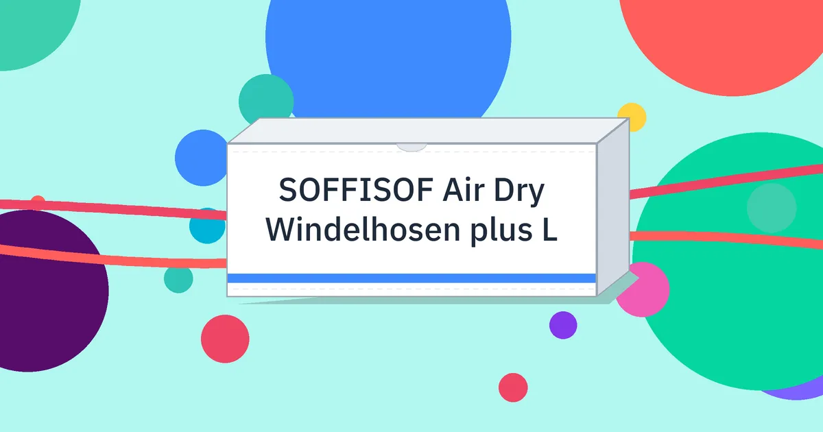 Symbolbild: Packung mit der Aufschrift SOFFISOF Air Dry Windelhosen plus L (PZN 12566161) – Verfügbarkeit und Bezug in Apotheken in Frankfurt am Main