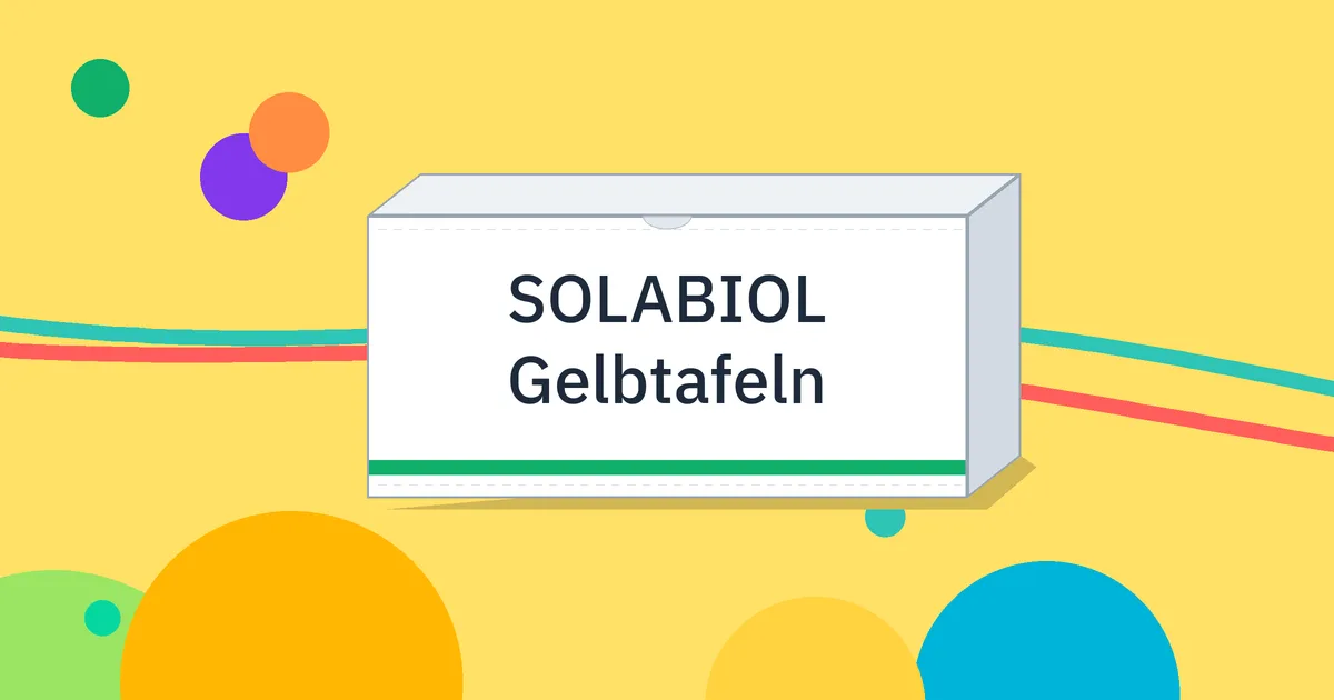 Symbolbild: Packung mit der Aufschrift SOLABIOL Gelbtafeln (PZN 14361983) – Verfügbarkeit und Bezug in Apotheken in Frankfurt am Main
