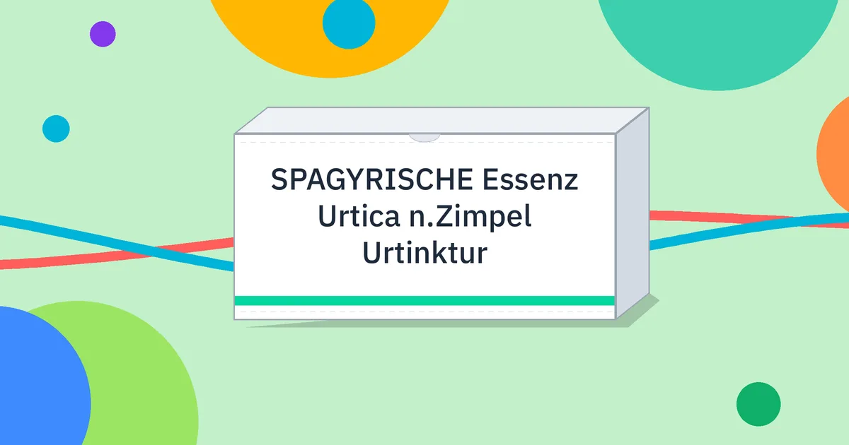 Symbolbild: Packung mit der Aufschrift SPAGYRISCHE Essenz Urtica n.Zimpel Urtinktur (PZN 00918063) – Verfügbarkeit und Bezug in Apotheken in Frankfurt am Main