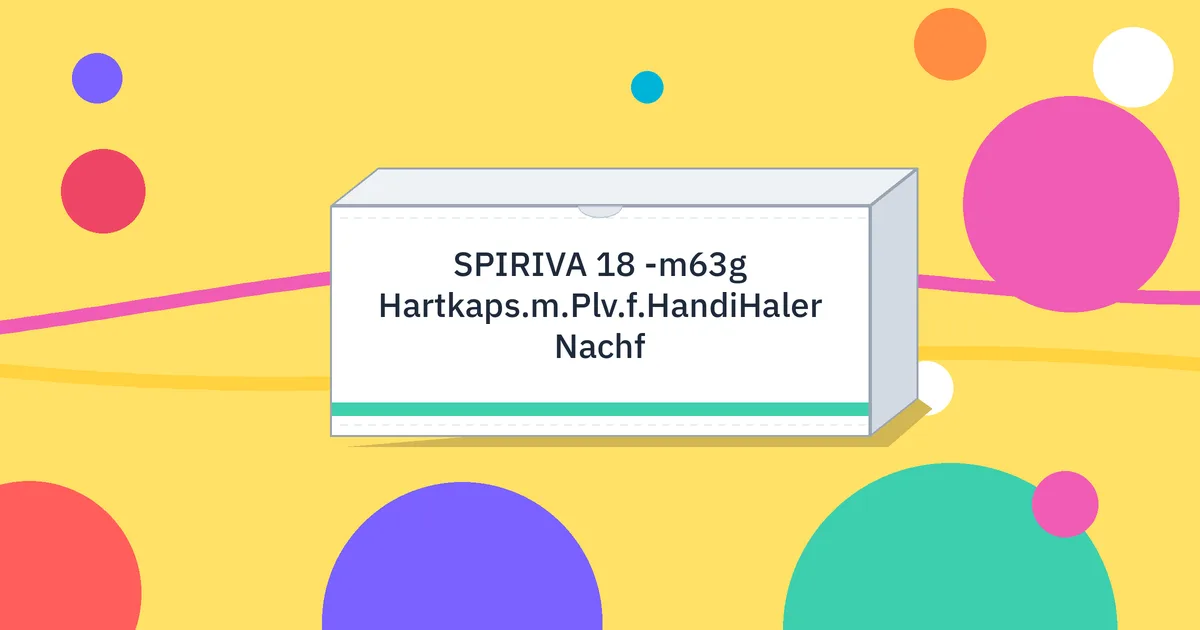 Symbolbild: Packung mit der Aufschrift SPIRIVA 18 -m63g Hartkaps.m.Plv.f.HandiHaler Nachf (PZN 16234131) – Verfügbarkeit und Bezug in Apotheken in Frankfurt am Main