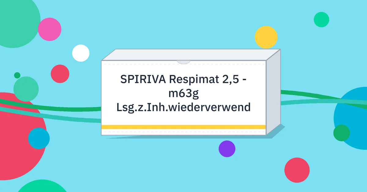 Symbolbild: Packung mit der Aufschrift SPIRIVA Respimat 2,5 -m63g Lsg.z.Inh.wiederverwend (PZN 18776586) – Verfügbarkeit und Bezug in Apotheken in Frankfurt am Main