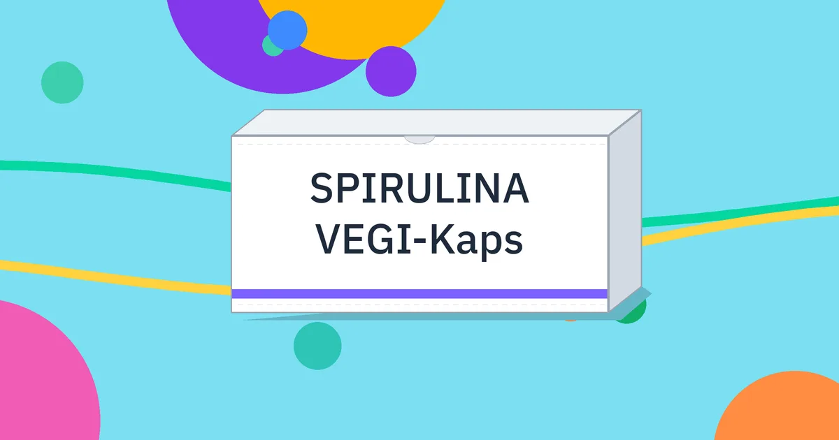 Symbolbild: Packung mit der Aufschrift SPIRULINA VEGI-Kaps (PZN 13863978) – Verfügbarkeit und Bezug in Apotheken in Frankfurt am Main