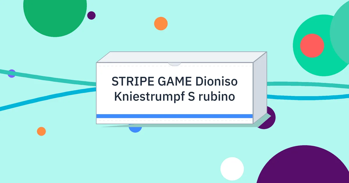 Symbolbild: Packung mit der Aufschrift STRIPE GAME Dioniso Kniestrumpf S rubino (PZN 20209966) – Verfügbarkeit und Bezug in Apotheken in Frankfurt am Main
