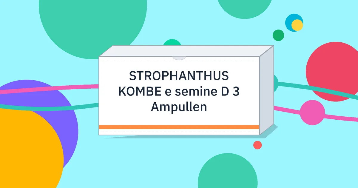 Symbolbild: Packung mit der Aufschrift STROPHANTHUS KOMBE e semine D 3 Ampullen (PZN 03769190) – Verfügbarkeit und Bezug in Apotheken in Frankfurt am Main