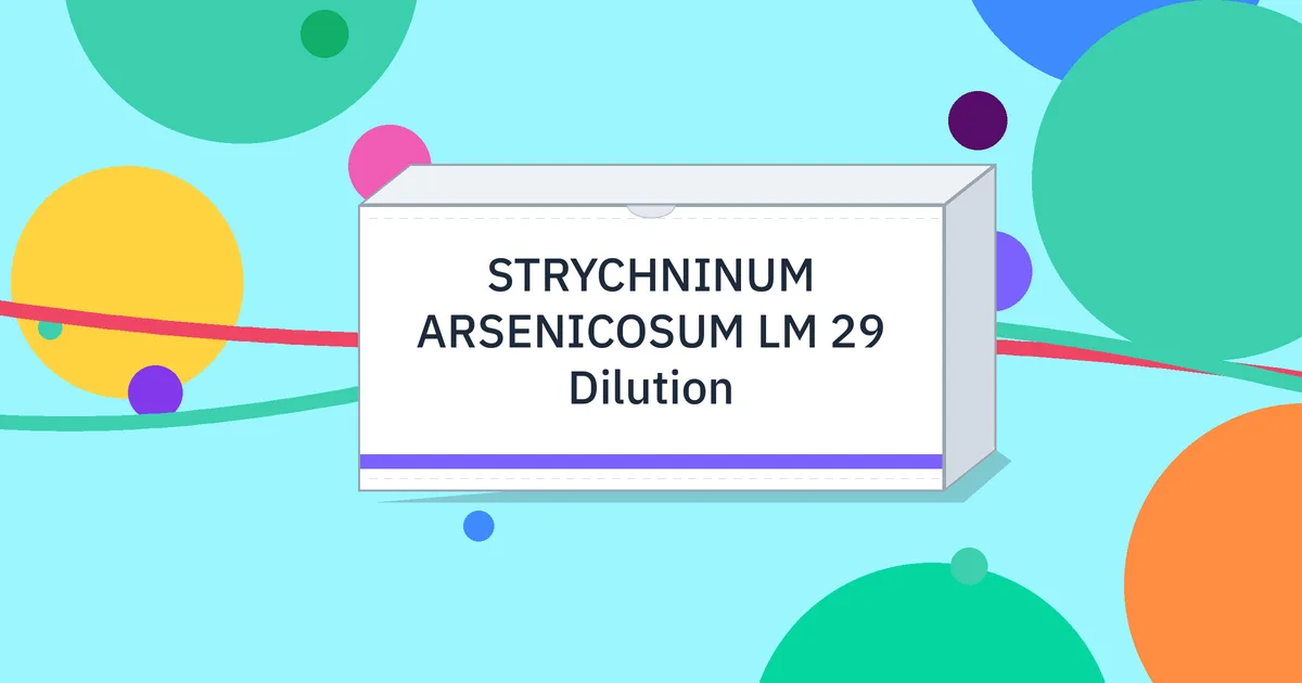 Symbolbild: Packung mit der Aufschrift STRYCHNINUM ARSENICOSUM LM 29 Dilution (PZN 13206022) – Verfügbarkeit und Bezug in Apotheken in Frankfurt am Main