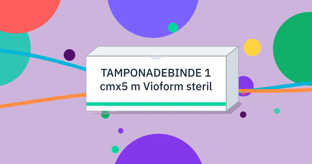 Symbolbild: Packung mit der Aufschrift TAMPONADEBINDE 1 cmx5 m Vioform steril (PZN 01720995) – Verfügbarkeit und Bezug in Apotheken in Frankfurt am Main