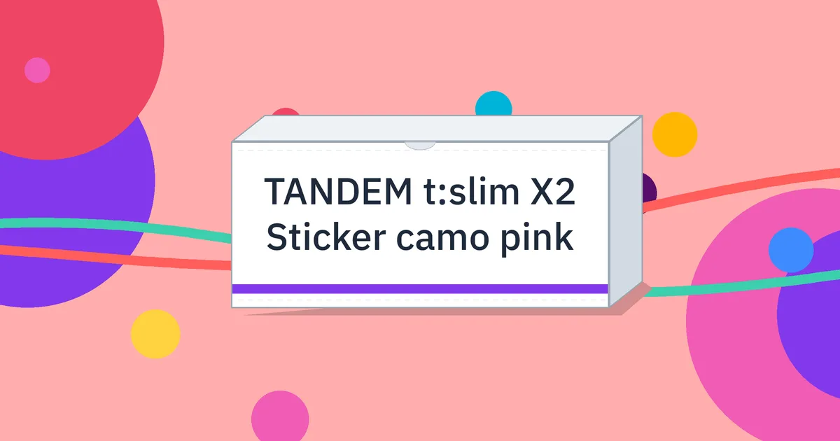 Symbolbild: Packung mit der Aufschrift TANDEM t:slim X2 Sticker camo pink (PZN 19862709) – Verfügbarkeit und Bezug in Apotheken in Frankfurt am Main