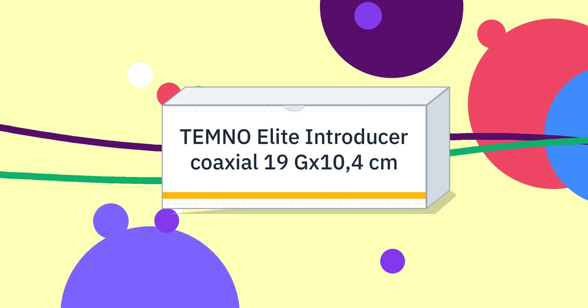 Symbolbild: Packung mit der Aufschrift TEMNO Elite Introducer coaxial 19 Gx10,4 cm (PZN 18765482) – Verfügbarkeit und Bezug in Apotheken in Frankfurt am Main
