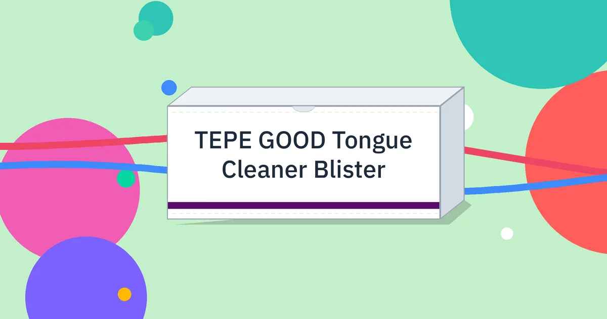 Symbolbild: Packung mit der Aufschrift TEPE GOOD Tongue Cleaner Blister (PZN 15322643) – Verfügbarkeit und Bezug in Apotheken in Frankfurt am Main