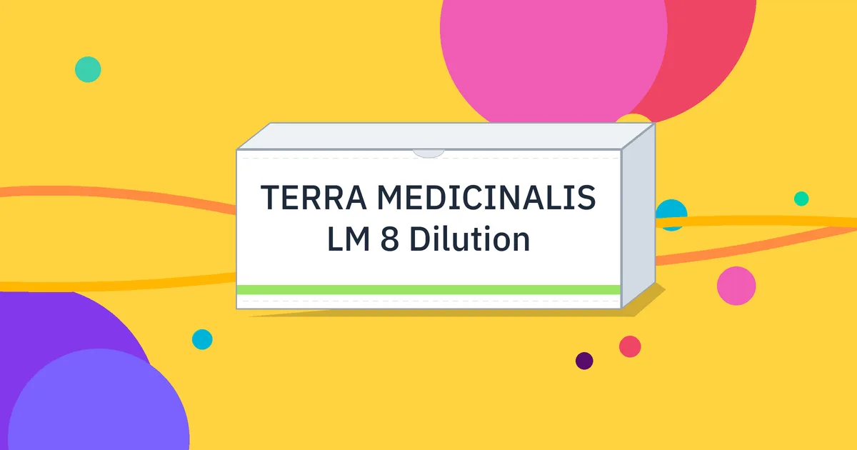 Symbolbild: Packung mit der Aufschrift TERRA MEDICINALIS LM 8 Dilution (PZN 13217043) – Verfügbarkeit und Bezug in Apotheken in Frankfurt am Main