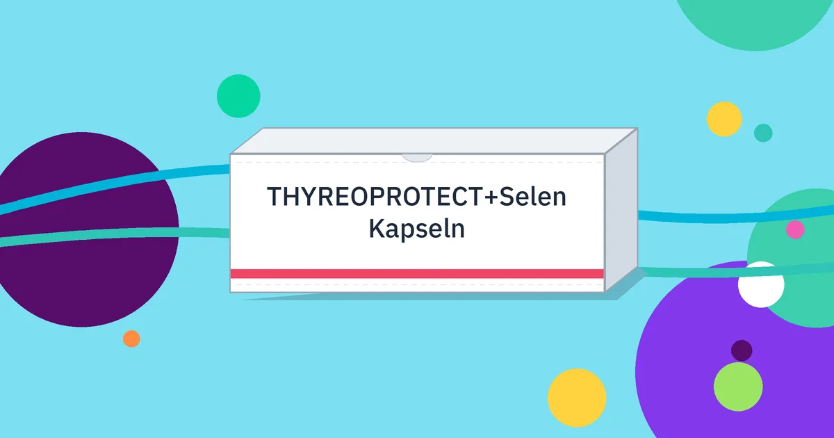 Symbolbild: Packung mit der Aufschrift THYREOPROTECT+Selen Kapseln (PZN 18130045) – Verfügbarkeit und Bezug in Apotheken in Frankfurt am Main