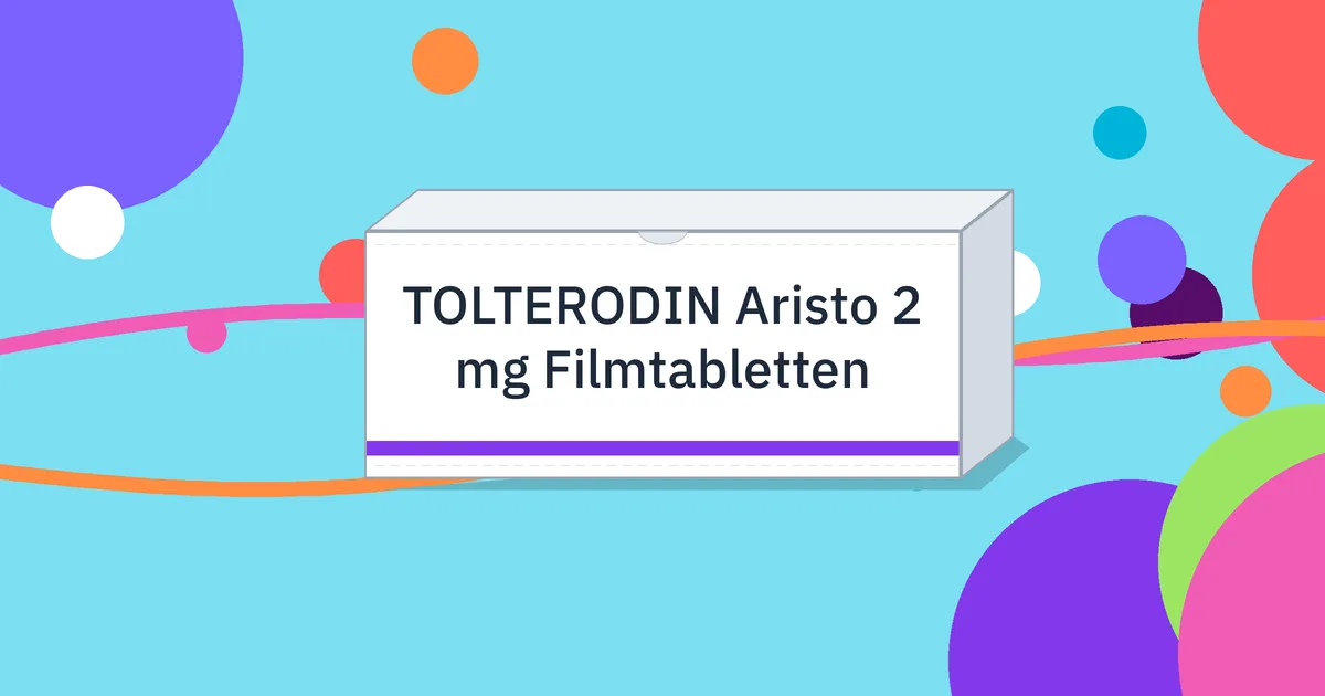 Symbolbild: Packung mit der Aufschrift TOLTERODIN Aristo 2 mg Filmtabletten (PZN 11595290) – Verfügbarkeit und Bezug in Apotheken in Frankfurt am Main