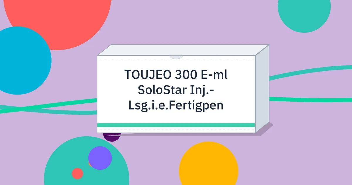 Symbolbild: Packung mit der Aufschrift TOUJEO 300 E-ml SoloStar Inj.-Lsg.i.e.Fertigpen (PZN 05117540) – Verfügbarkeit und Bezug in Apotheken in Frankfurt am Main