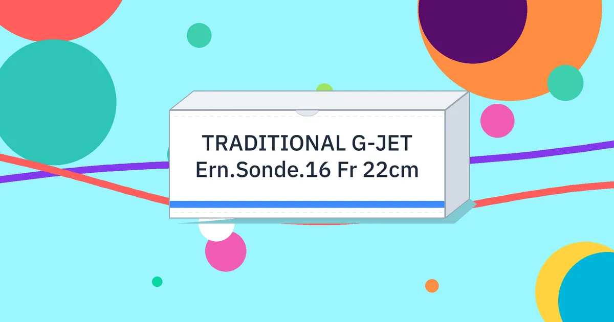 Symbolbild: Packung mit der Aufschrift TRADITIONAL G-JET Ern.Sonde.16 Fr 22cm (PZN 16803273) – Verfügbarkeit und Bezug in Apotheken in Frankfurt am Main