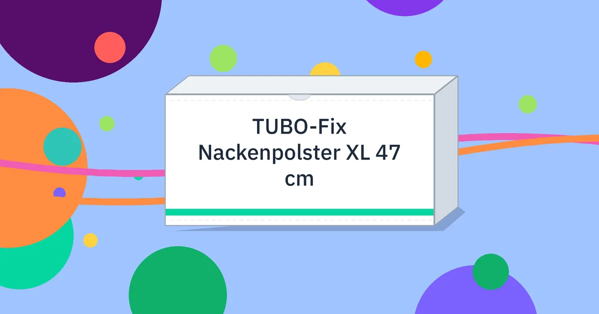 Symbolbild: Packung mit der Aufschrift TUBO-Fix Nackenpolster XL 47 cm (PZN 18795916) – Verfügbarkeit und Bezug in Apotheken in Frankfurt am Main