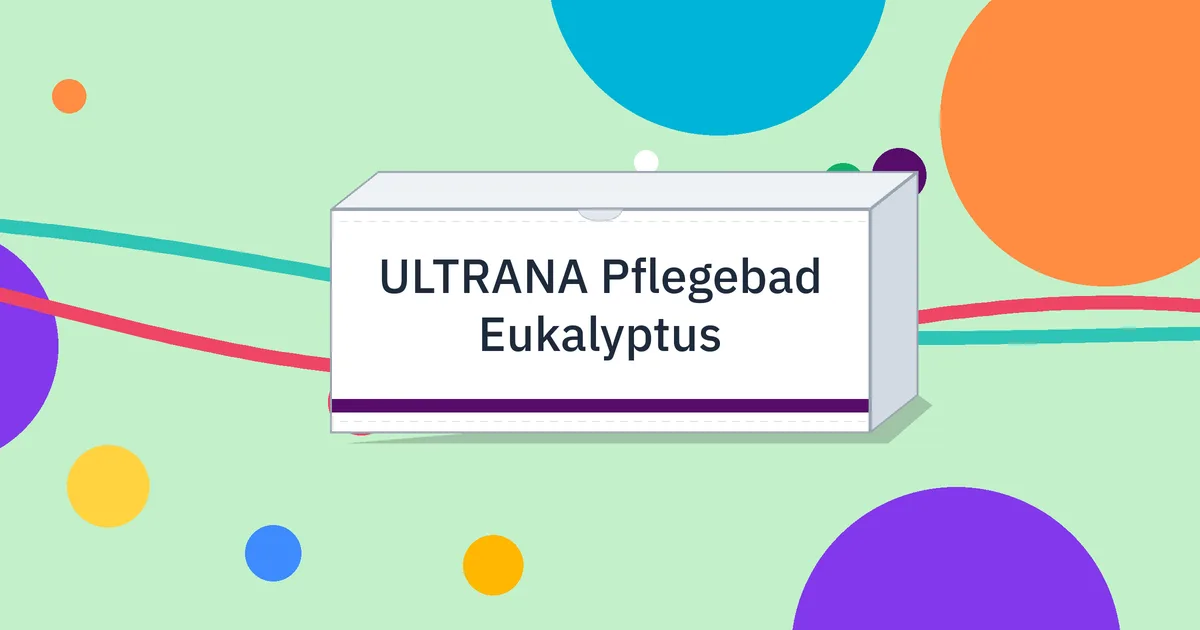 Symbolbild: Packung mit der Aufschrift ULTRANA Pflegebad Eukalyptus (PZN 17882837) – Verfügbarkeit und Bezug in Apotheken in Frankfurt am Main