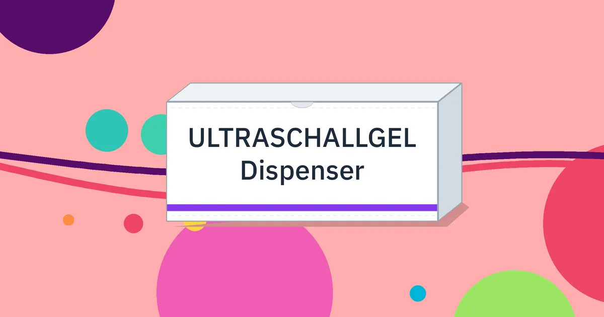 Symbolbild: Packung mit der Aufschrift ULTRASCHALLGEL Dispenser (PZN 18111208) – Verfügbarkeit und Bezug in Apotheken in Frankfurt am Main