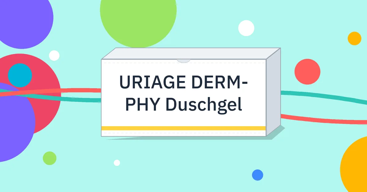 Symbolbild: Packung mit der Aufschrift URIAGE DERM-PHY Duschgel (PZN 20374412) – Verfügbarkeit und Bezug in Apotheken in Frankfurt am Main