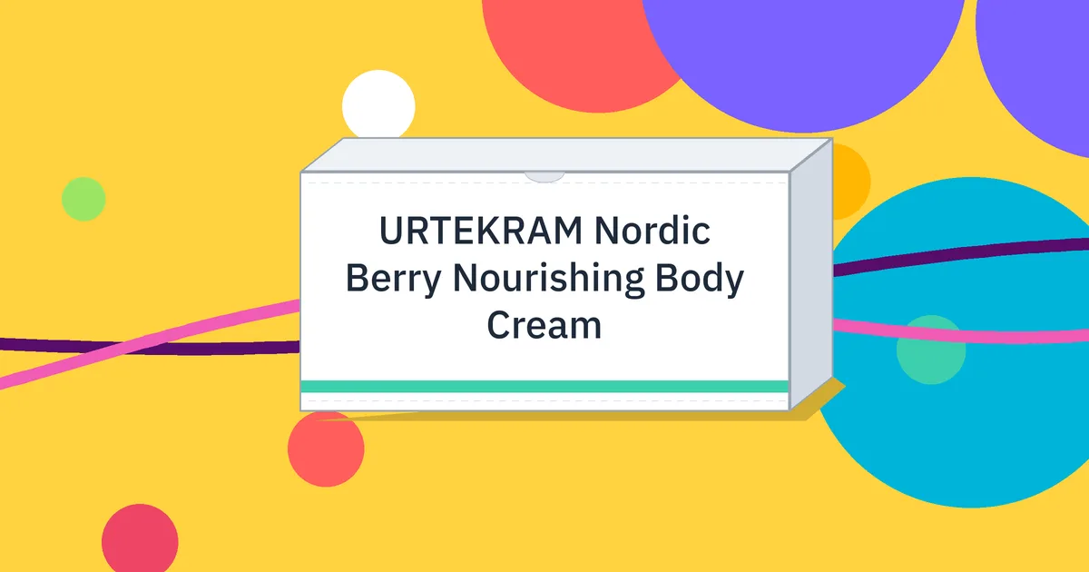 Symbolbild: Packung mit der Aufschrift URTEKRAM Nordic Berry Nourishing Body Cream (PZN 20293688) – Verfügbarkeit und Bezug in Apotheken in Frankfurt am Main