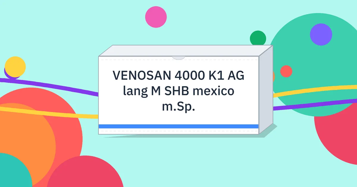 Symbolbild: Packung mit der Aufschrift VENOSAN 4000 K1 AG lang M SHB mexico m.Sp. (PZN 14423454) – Verfügbarkeit und Bezug in Apotheken in Frankfurt am Main