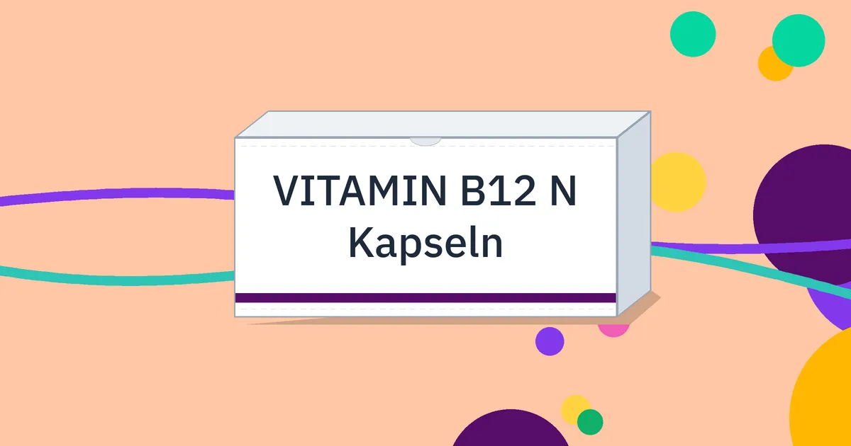 Symbolbild: Packung mit der Aufschrift VITAMIN B12 N Kapseln (PZN 13835775) – Verfügbarkeit und Bezug in Apotheken in Frankfurt am Main