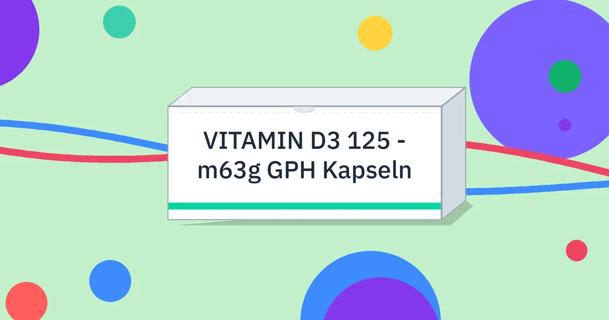 Symbolbild: Packung mit der Aufschrift VITAMIN D3 125 -m63g GPH Kapseln (PZN 11658240) – Verfügbarkeit und Bezug in Apotheken in Frankfurt am Main