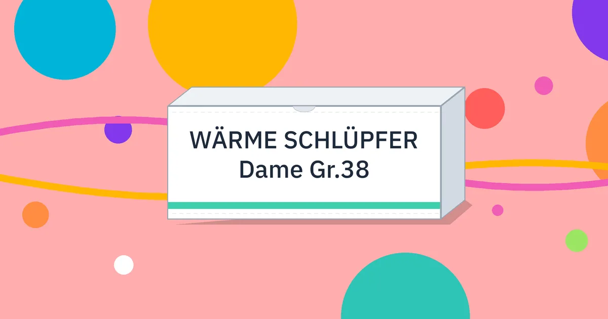Symbolbild: Packung mit der Aufschrift WÄRME SCHLÜPFER Dame Gr.38 (PZN 02446036) – Verfügbarkeit und Bezug in Apotheken in Frankfurt am Main