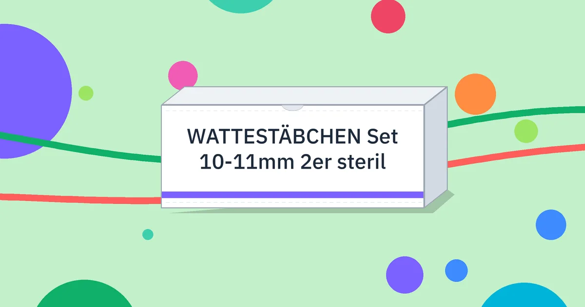 Symbolbild: Packung mit der Aufschrift WATTESTÄBCHEN Set 10-11mm 2er steril (PZN 04018132) – Verfügbarkeit und Bezug in Apotheken in Frankfurt am Main